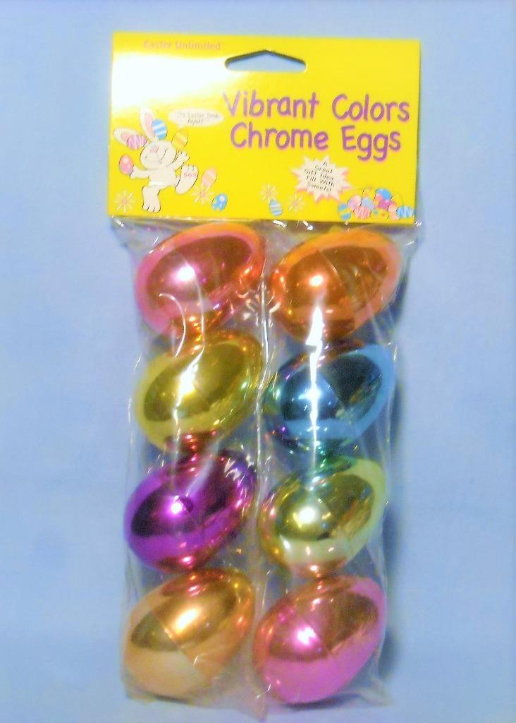8 Vintage 2005 R. J. Rabbit says Vibrant Colors Chrome Plastic Eggs ...