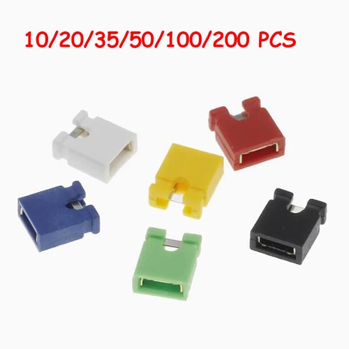 10-200 Pcs 2.54mm Jumper Cap Pin Header For Links Circuit Board Shunts ...