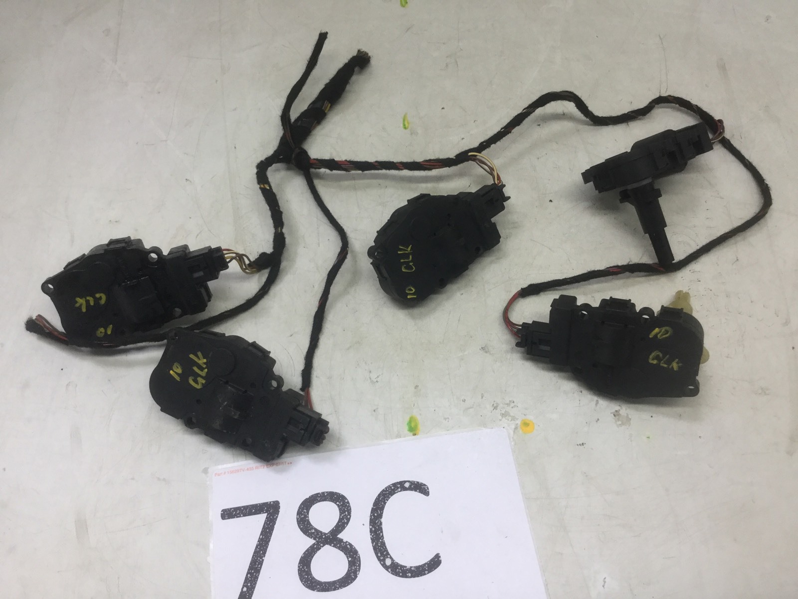 09-15 MERCEDES X204 GLK SET OF 5 HEAT AC A/C FLAP DOOR ACTUATORS 78C S ...