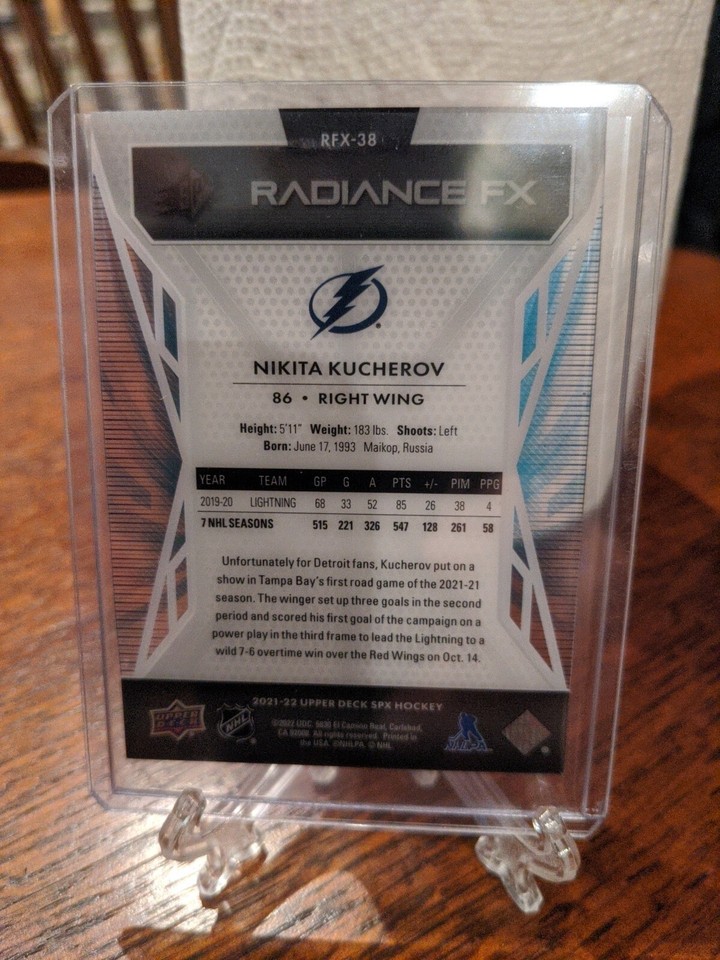 2021-22 Upper Deck SPX Nikita Kucherov Radiance FX Red SP #/150 | eBay