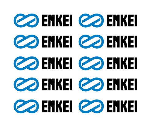 (10Pcs) Enkei Wheel Logo non-curved Die-cut Stickers Decals GTC01 RPF1 ...