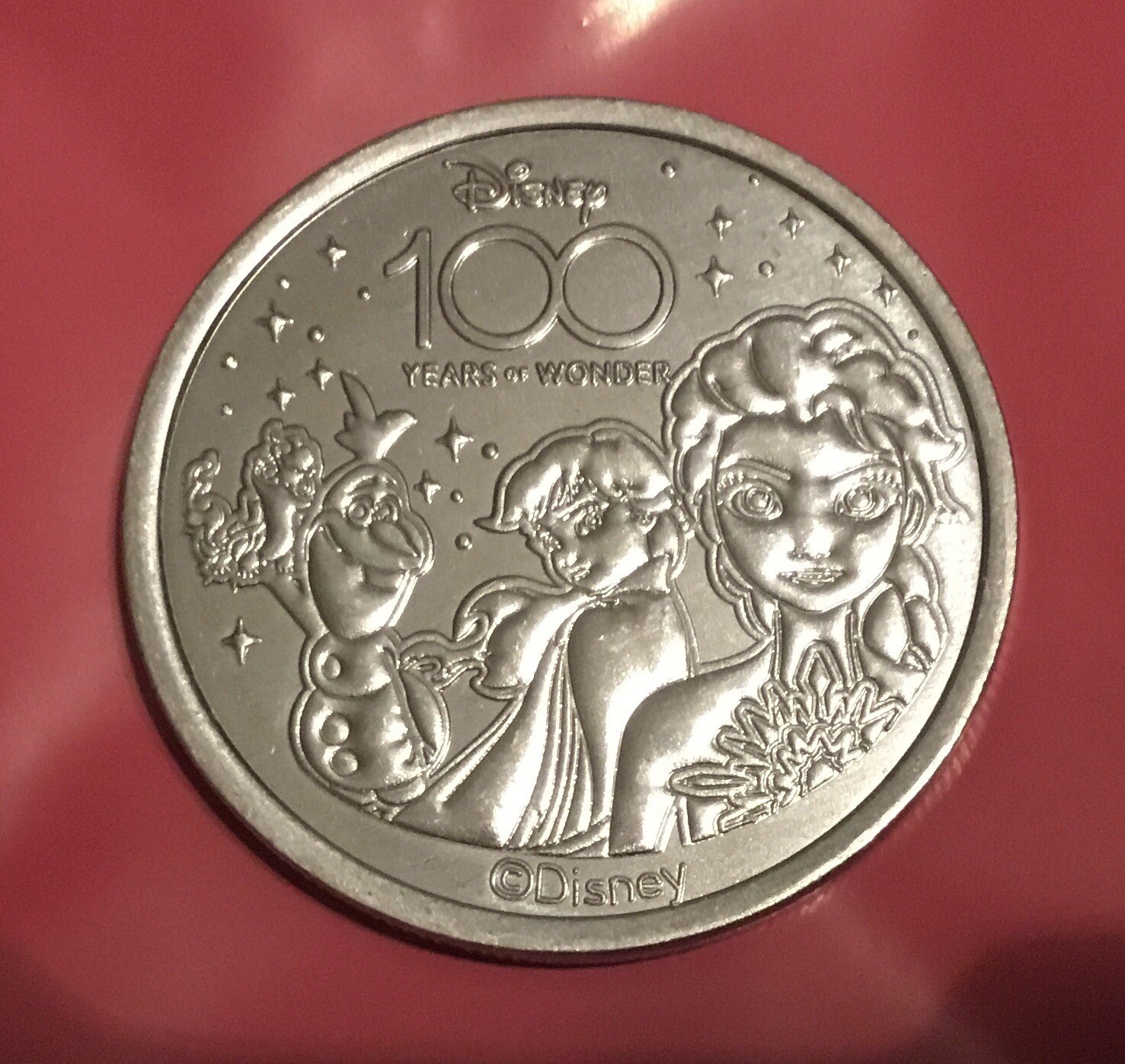 Disney World 100 Years of Wonder Medallion 4 Coin Set - Frozen Merida ...