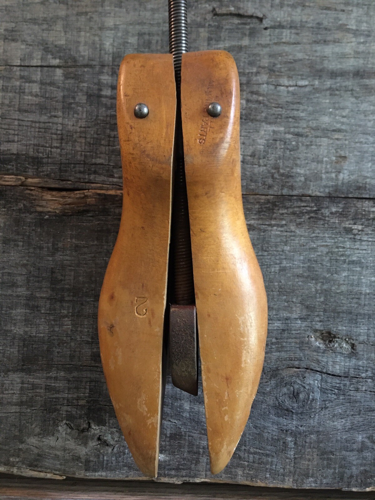 Vintage Wood & Metal Shoe Stretcher Form Stamped 2 Mo… - Gem