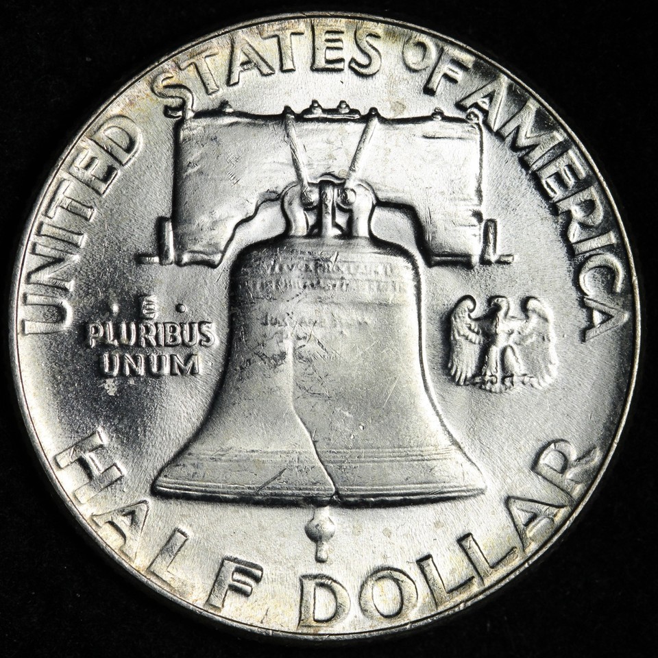 1952 Franklin Silver Half Dollar GEM BU *UNCIRCULATED MS MINT SET TONE ...