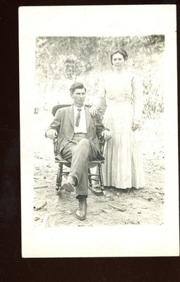 REAL PHOTO-couple-on back, Ollie Lawrence-Garrett Bend, West Virginia ...