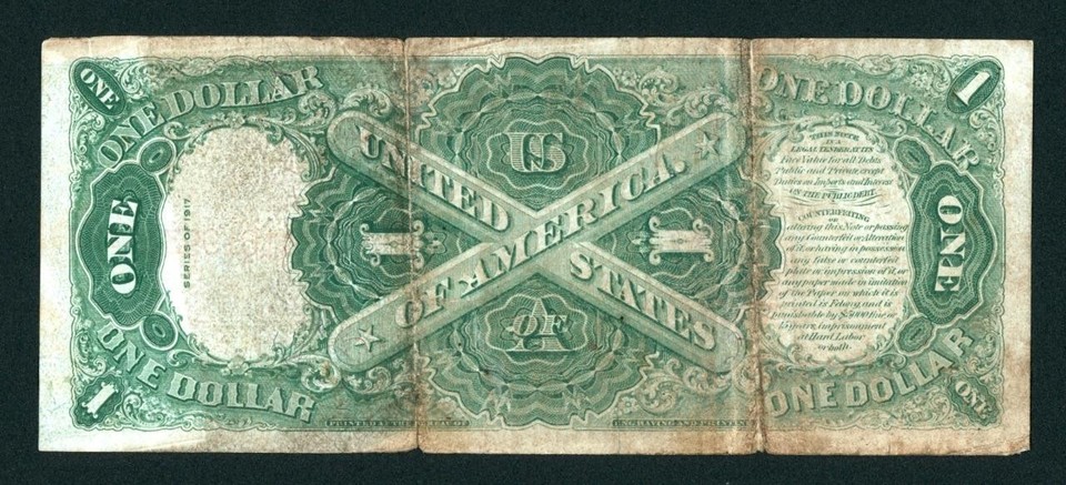 $1 1917 United States Note Legal Tender - Sawhorse ** DAILY CURRENCY ...