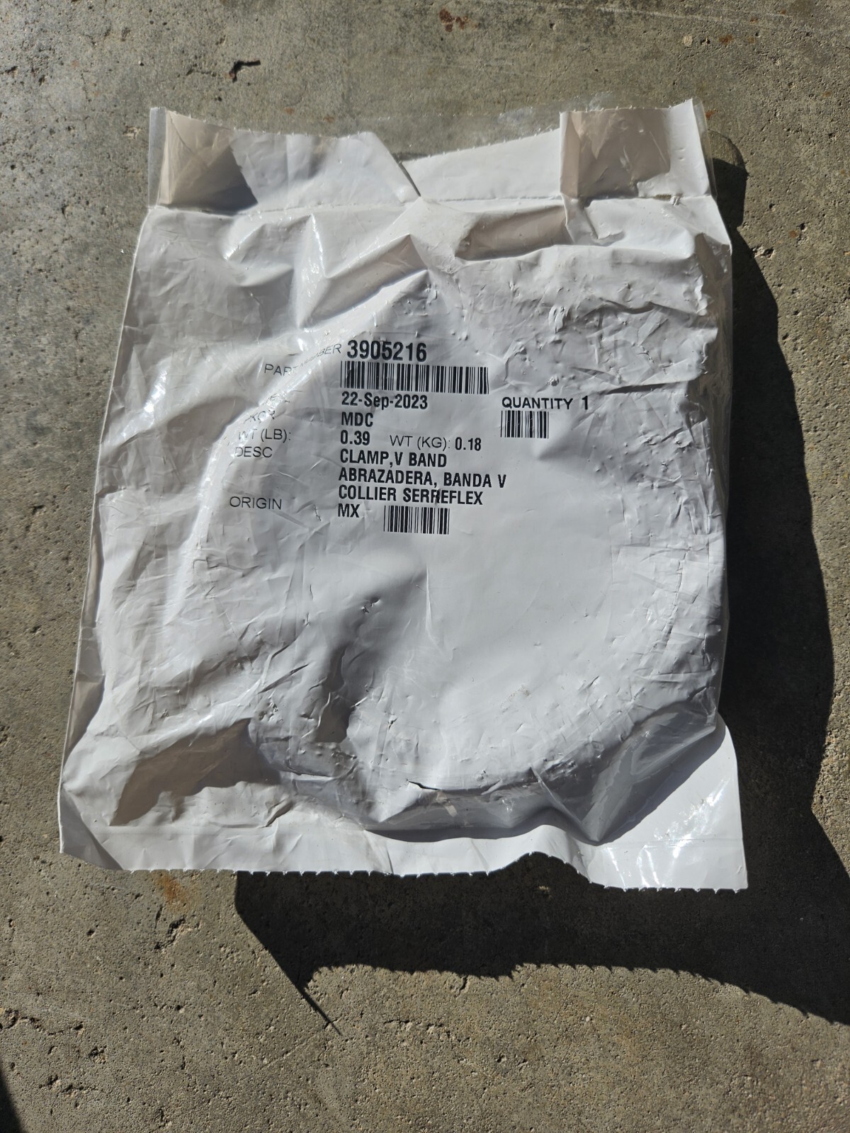 NEW GENUINE OEM 3905216 CLAMP V-BAND CUMMINS | eBay