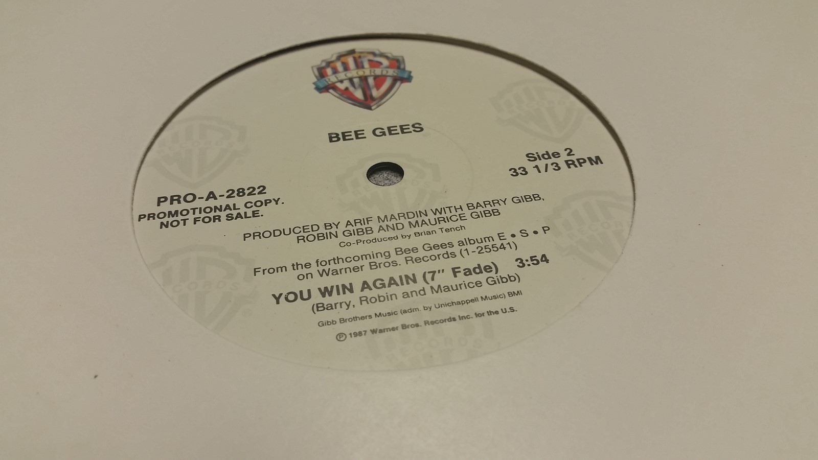 BEE GEES - YOU WIN AGAIN - PROMO, PRO-A-2822, POP, 12" SINGLE VINYL ...