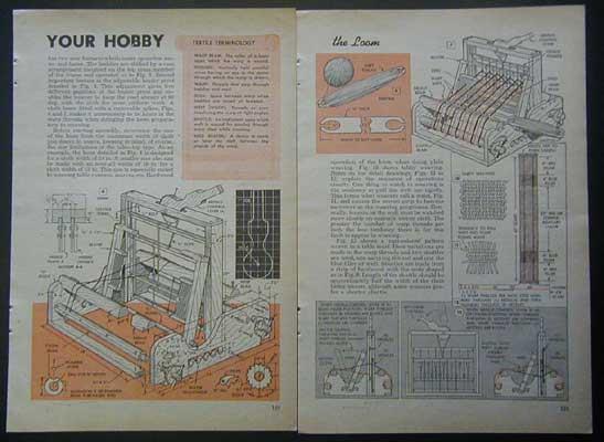 24" Table Top Weaving Loom Hardwood 1948 How-To build PLANS | eBay