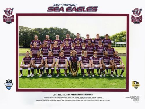 New MANLY WARRINGAH SEA EAGLES 2011 NRL TELSTRA PREMIERSHIP PREMIERS FRAMED | eBay