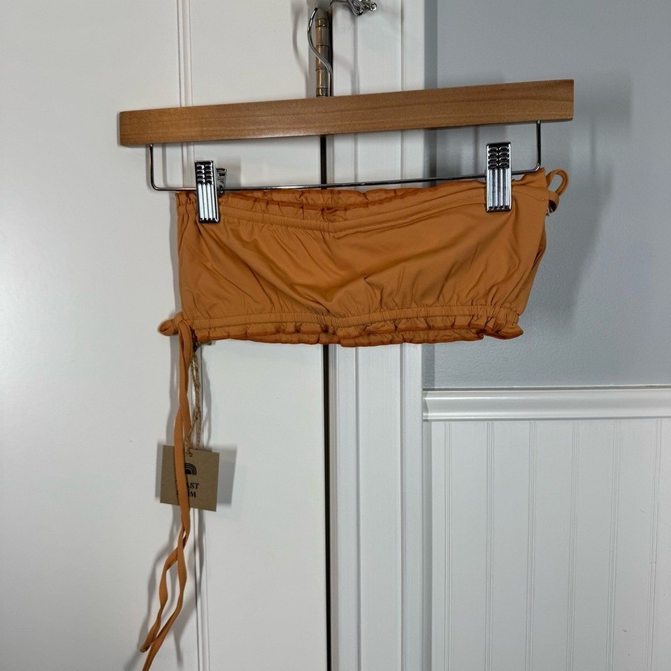 Free People x Toast Swim Signature Ruffle Bandeau Top NWT, Sandstone ...