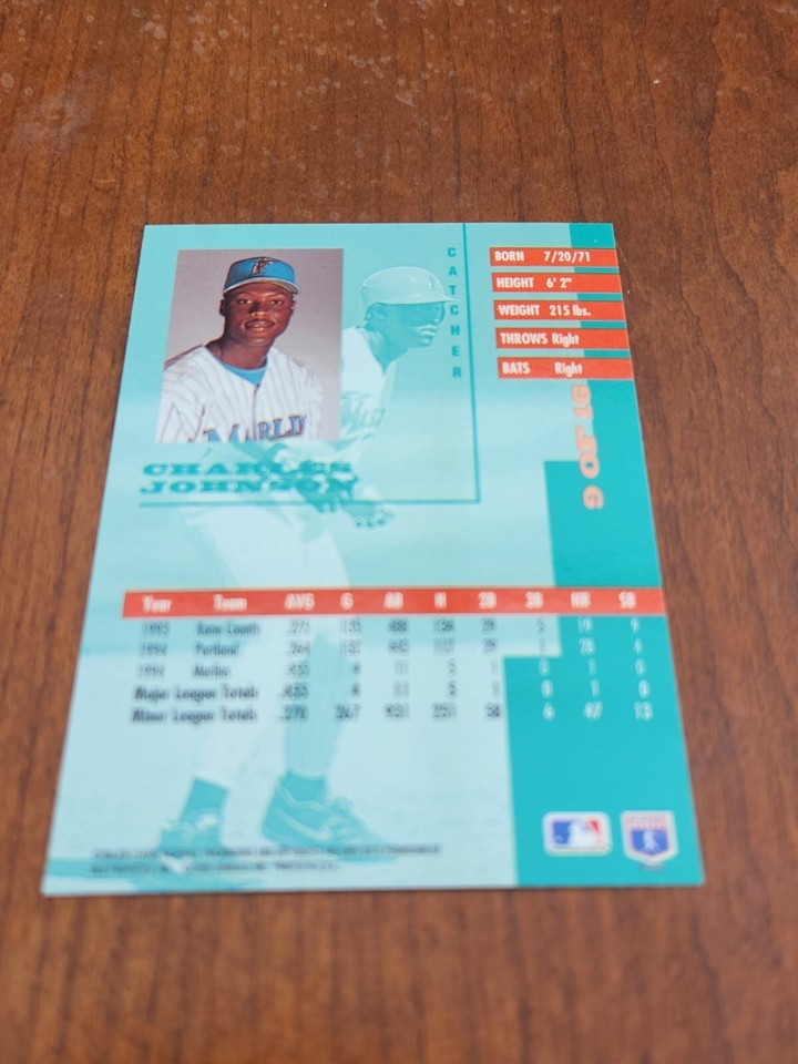 Charles Johnson 1995 Leaf Gold Rookies #9 Florida Marlins | eBay