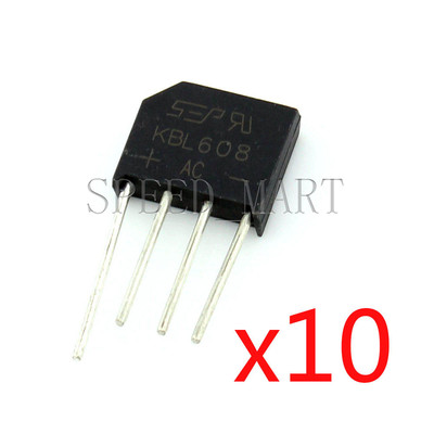 10 pcs KBL608 Bridge Rectifier Gleichrichter 800V AC change DC 6A KBL ...