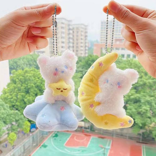 Cartoon Harajuku Space Series Star Moon Bear Plush Toy Keyring Bag Pendant | eBay Australia