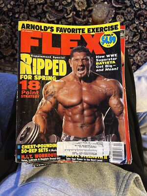 Flex Magazine WWE Batista April 2005 Bodybuilding Training Nutrition | eBay