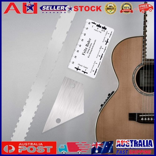 Guitar Fingerboard Ruler Stainless Steel Guitar Gauge Ruler for Guitar ...