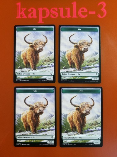 4x Ox | TOKEN 013/020 | Battle for Baldur's Gate | MTG Magic Cards | eBay