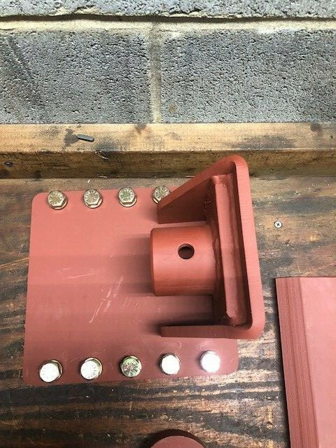 Log Splitter Slide Wedge Push Plate hydraulic cylinder Mount 6" beam ...