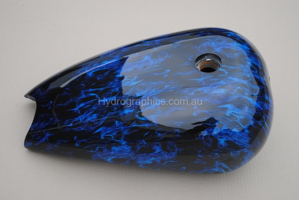 BLUE FIRE FLAMES HYDROGRAPHIC WATER TRANSFER FILM HYDRO DIPPING DIP KIT ...