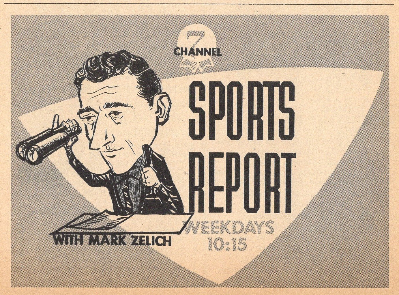 1960 WSAU WISCONSIN TV NEWS AD ~ MARK ZELICH SPORTS REPORTER | eBay