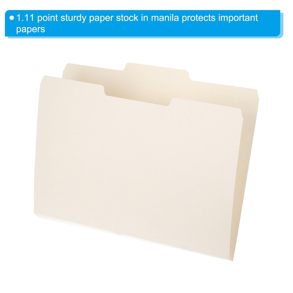 30pcs Manilla Folders 8.5 x 11, Manila File Folders Letter Size Manila ...