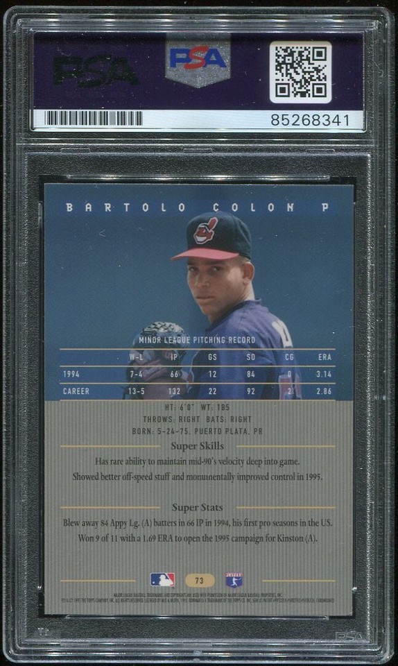 Bartolo Colon Auto Rookie 1995 Bowman Best Signed RC PSA Autograph Mets ...