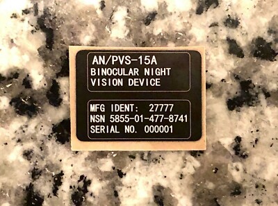 AN/PVS 14 and 15 Custom UID Tags | eBay