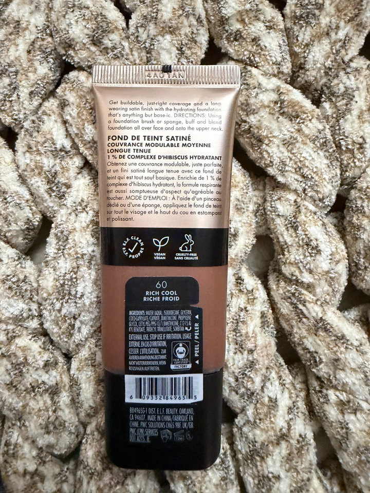 NEW, SEALED Elf Soft Glam Satin Foundation Rich Cool 60 1oz | eBay