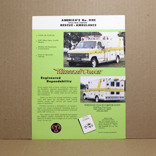 1979 Vintage Original Wheeled Coach Collectible Ambulance Magazine ...