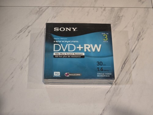 3 Count -- Sony 1.4GB Single Sided DVD+RW Handycam 30 Min | eBay