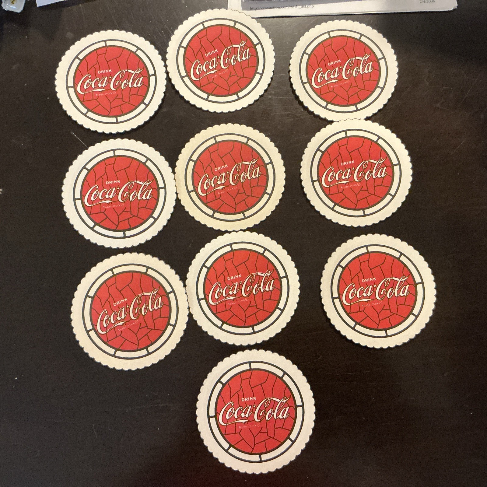 Set Of 10 Coca Cola Coasters Hard Paper Mint | eBay
