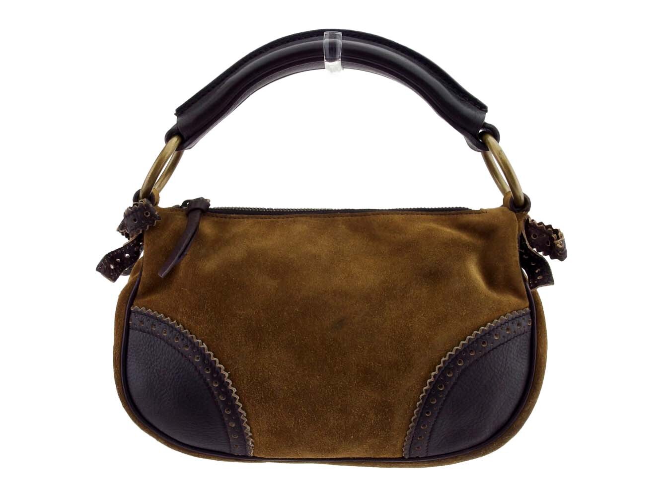 Miu Miu Handbag Mini Bag Side Ribbon Material Brown G… - Gem