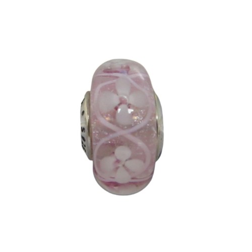 Pandora Field of Flowers Pink Murano Glass & SS .925 Charm 791665 | eBay