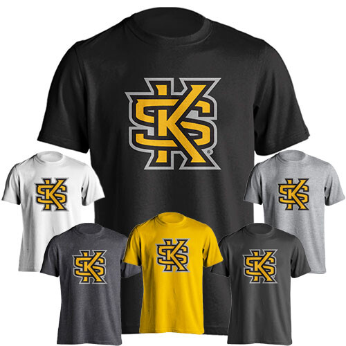 Kennesaw State University KSU Owls Interlocking KS Logo Short Sleeve T ...