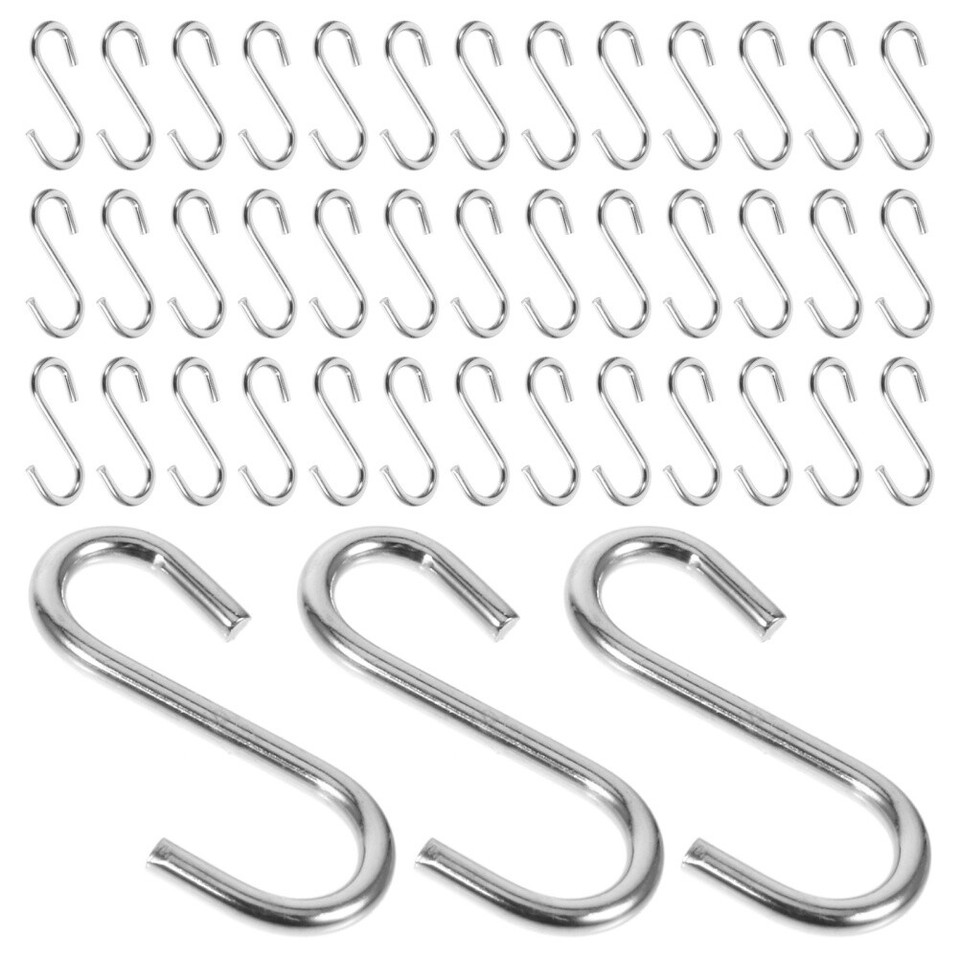 100Pcs mini s hooks for crafts DIY Mini Stainless Steel S-shaped | eBay
