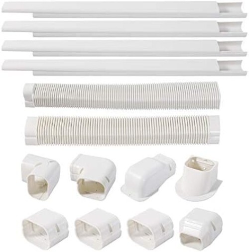 3'' 17 Ft [Quick Installation] PVC Decorative Line Cover Kit for ...