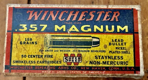 Empty S & W 357 Magnum Ammo Box By Winchester | eBay