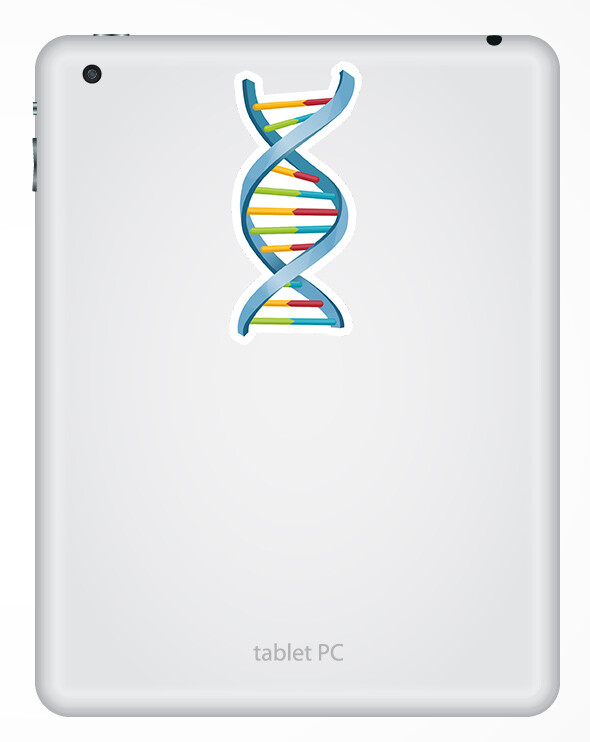2 x 10cm DNA Double Helix Vinyl Stickers - Science Biology Uni Sticker ...