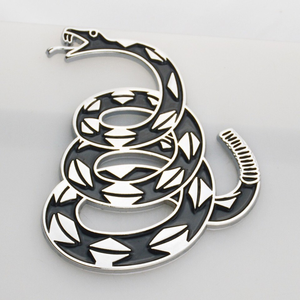 1x Don't Tread on Me The Gadsden Flag RATTLESNAKE Snake Emblem 3D Badge ...