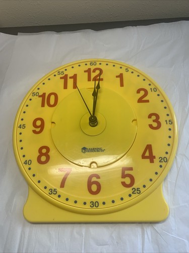 Learning Resources Big Time Wall Clock Working Clock Conversion 12-1/2 ...