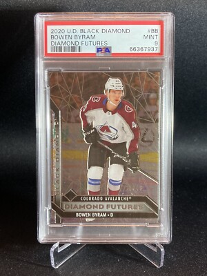 Bowen Byram 2020-21 UD Black Diamond Diamond Futures RC #072/349 PSA 9 ...