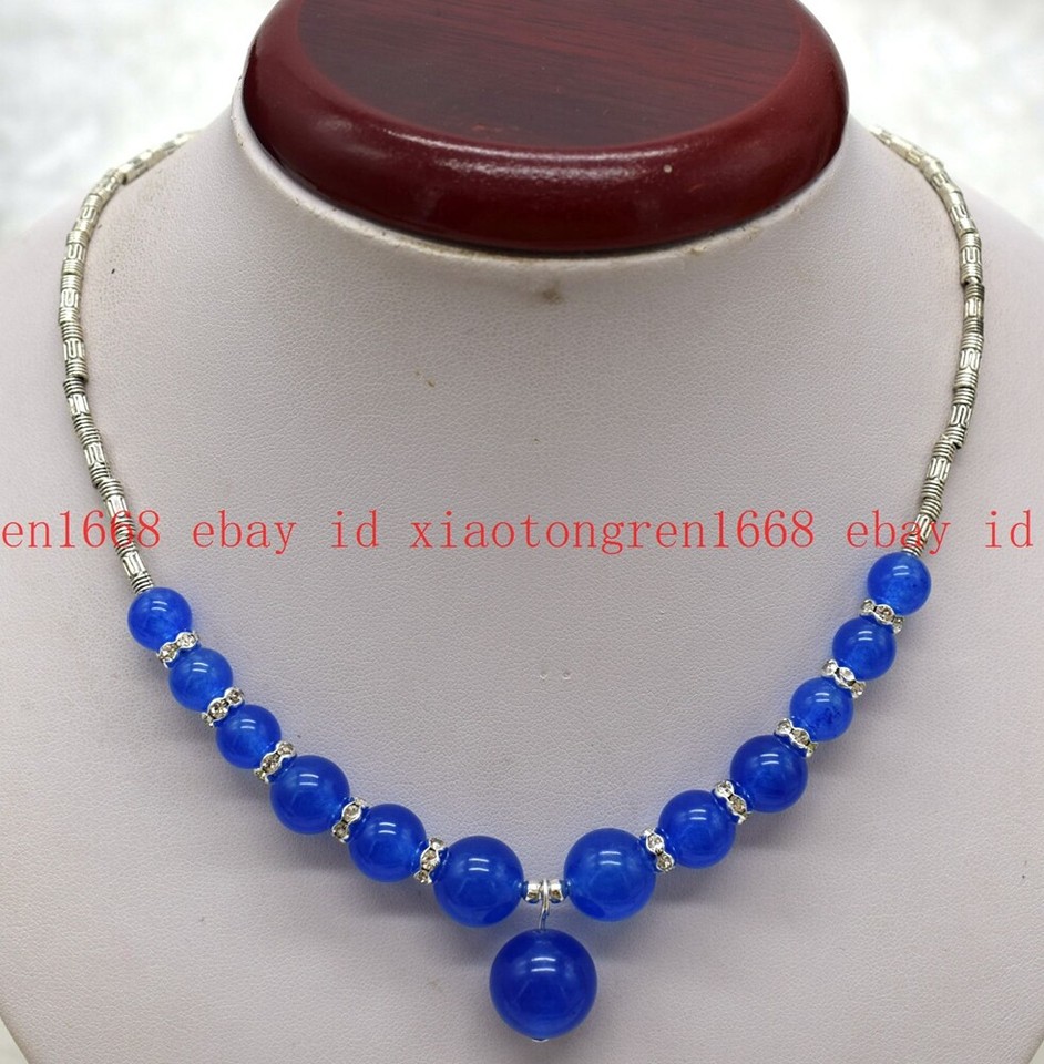 Charming Natural 6-12mm Multicolor Gems Round Bead Silver Pendant ...