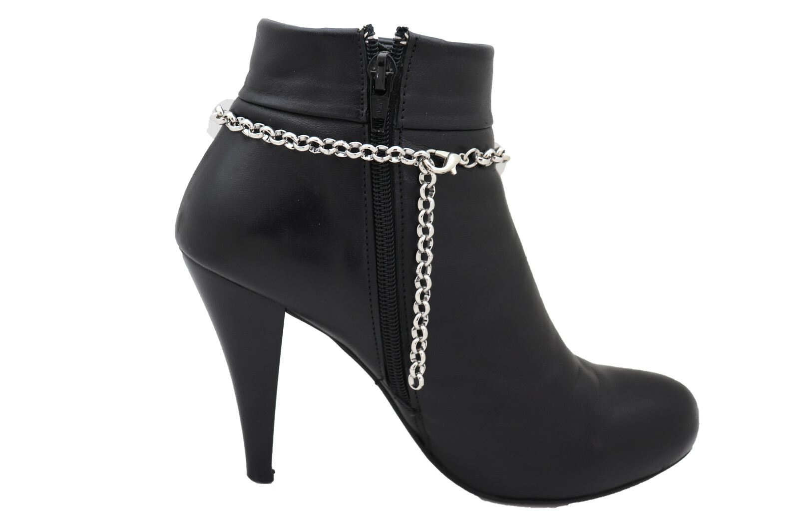 Hot Women Silver Metal Chain Boot Bracelet Shoe Anklet Diamond Shape ...