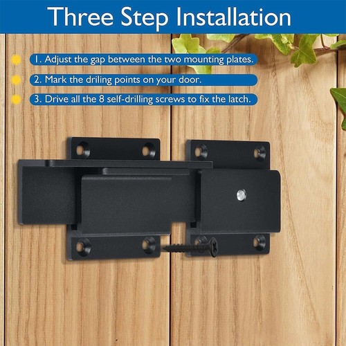 Serrure ?? loquet de porte rabattable en acier robuste avec m??canisme de verrou | eBay