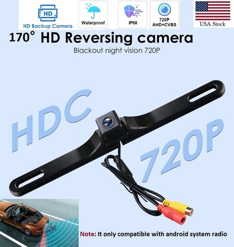 License Plate AHD Car Rear View Reverse Backup Camera Night Vision ...