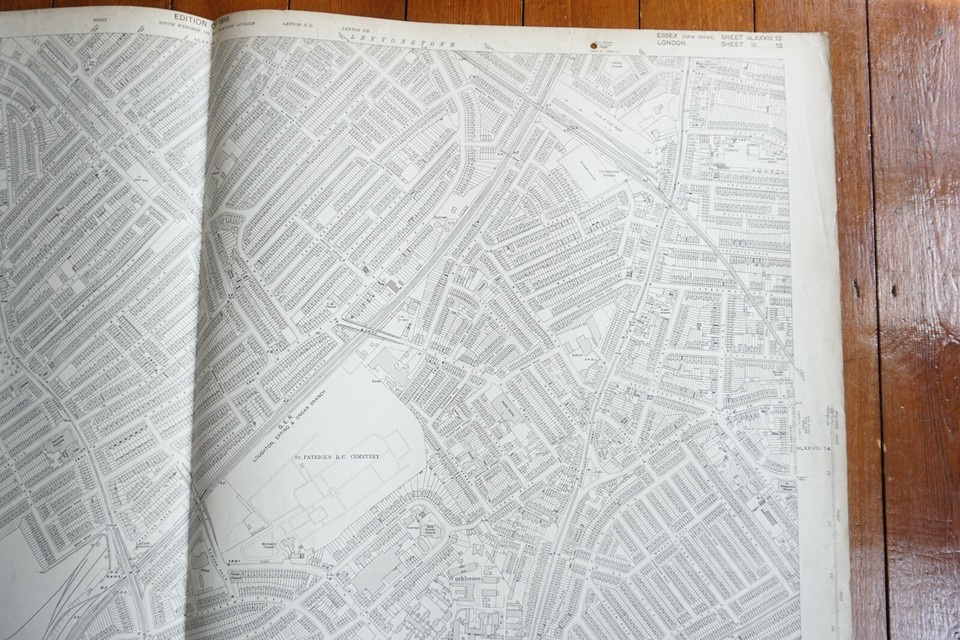 1916 Cambridge OLD Main Line Templemill Sidings GER Railway OS Map ...