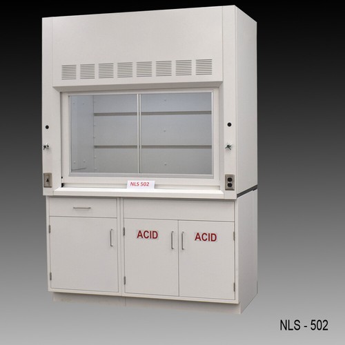 Fisher American Laboratory 5 ft Fume Hood w/ General Storage / E2-727 ...