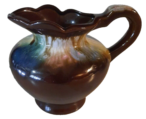Vintage Japan Red Ware Small 4” Glazed Pitcher with Brown Drip - FAST ...