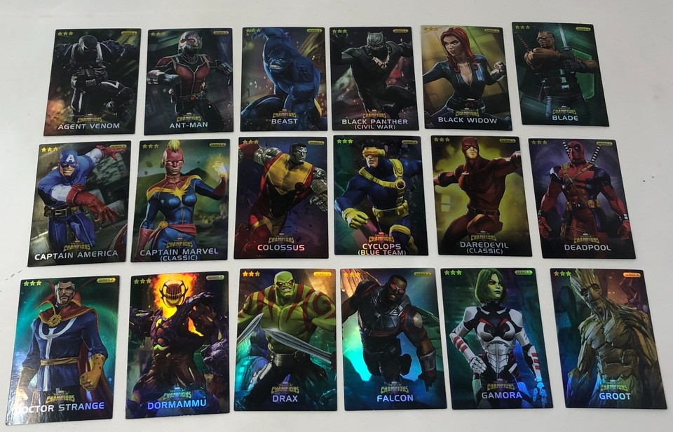 Marvel Arcade Cards: 50x Common Set (S2 FOIL Sharp Corners) Contest of ...