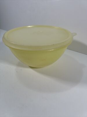 Tupperware Round Yellow Bowl With Lid 235-22 Vintage Wonderlier | eBay